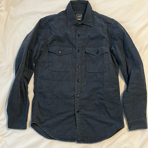 J. Crew | Shirts | Jcrew Blue Quilted Shirt Jacket Overshirt | Poshmark